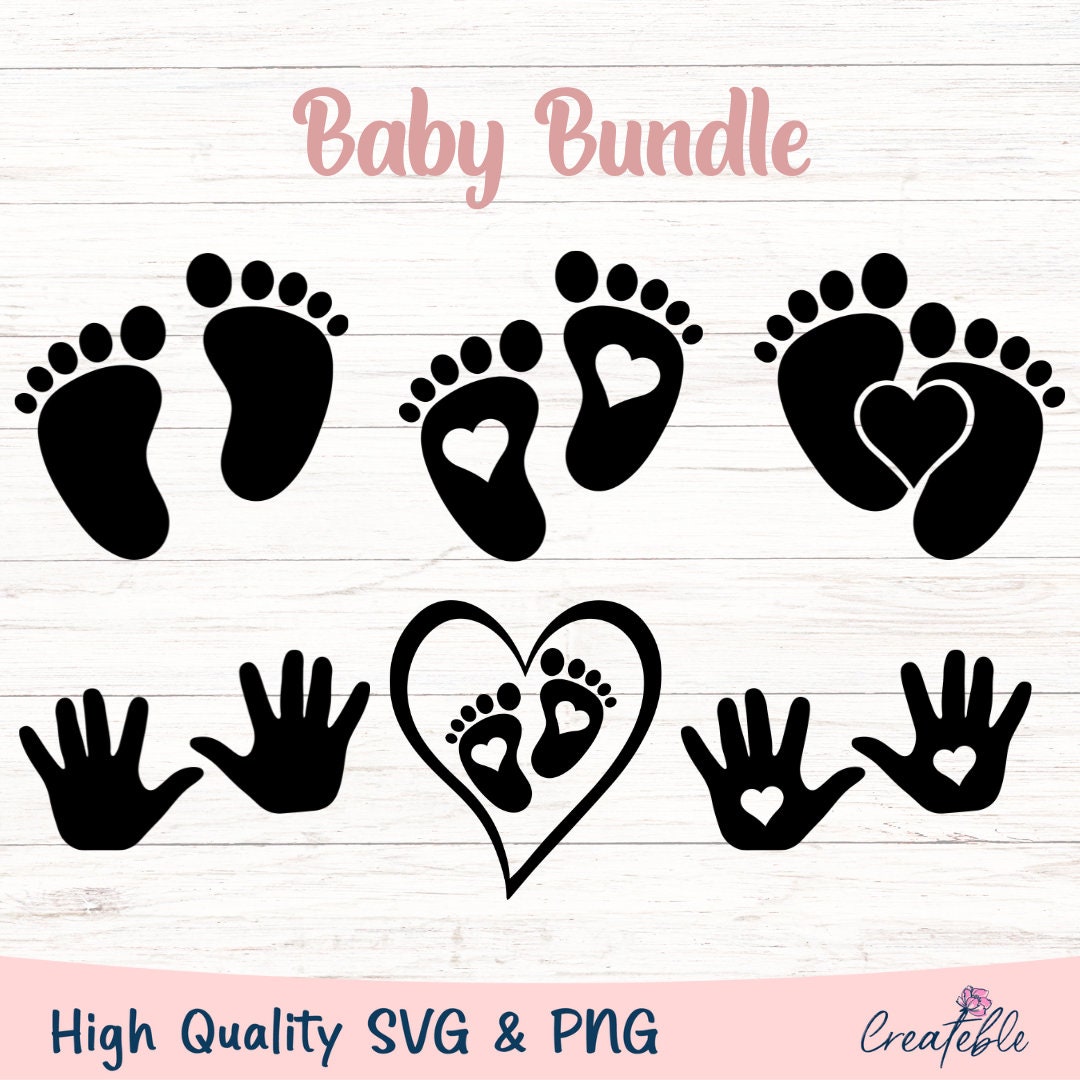 Baby Feet SVG PNG, Baby Hands Svg, Cute Baby Feet Clipart, Foot Cut ...