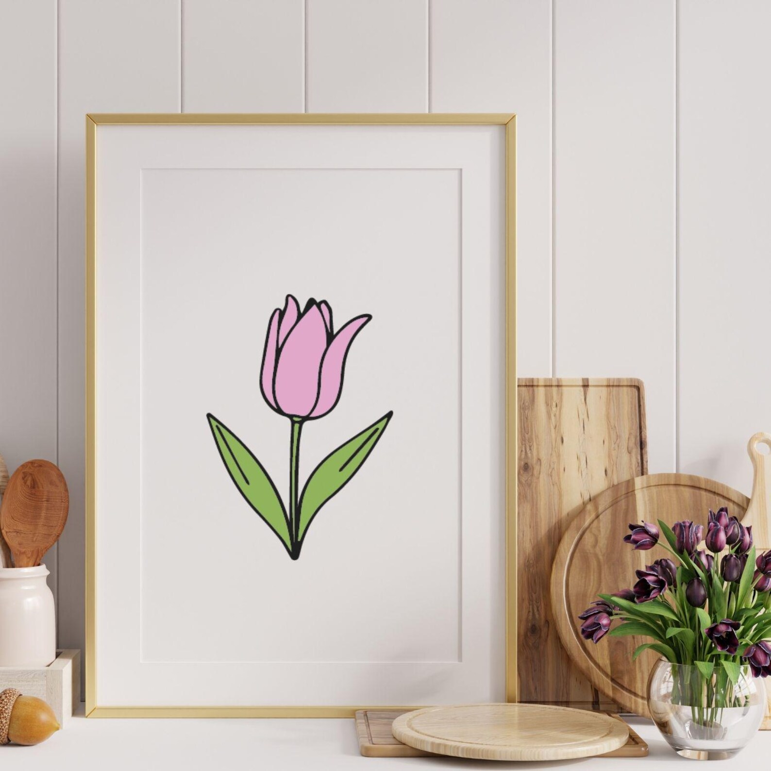 Tulip SVG Bundle, Pink Flower SVG, Tulip Flower SVG, Tulip Clipart, Spring Flower Svg, Tulip Png ...