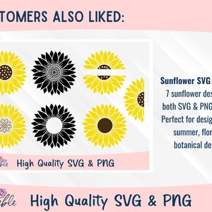 Sunflower Svg, Sunflower Bundle Svg Png, Floral Cutfile Cricut ...