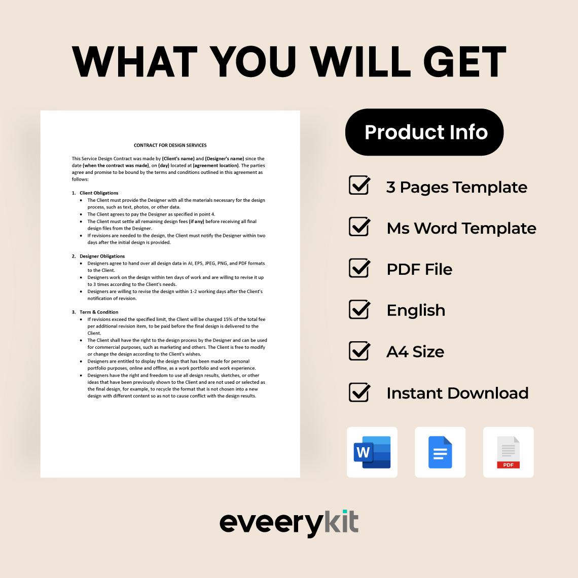 Design Service Contract Template for Freelancers: Quick & Easy - Etsy