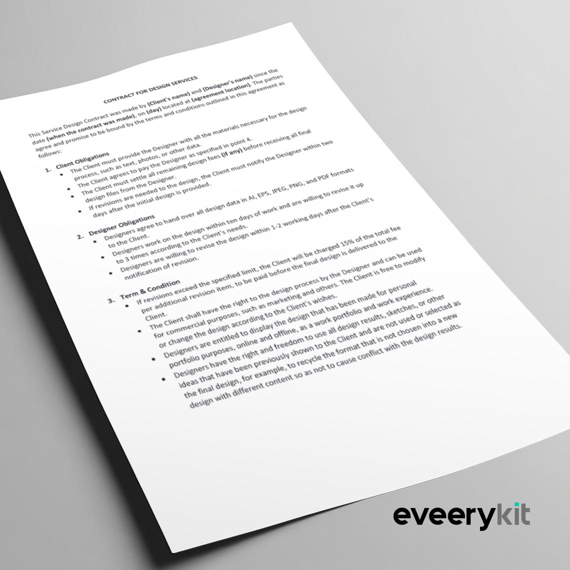 Design Service Contract Template for Freelancers: Quick & Easy - Etsy