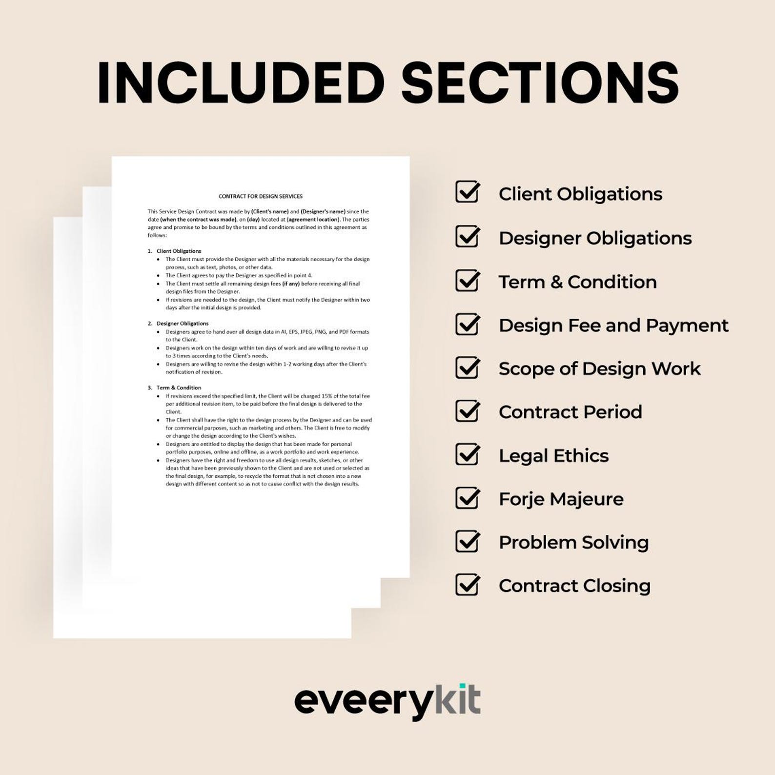 Design Service Contract Template for Freelancers: Quick & Easy - Etsy