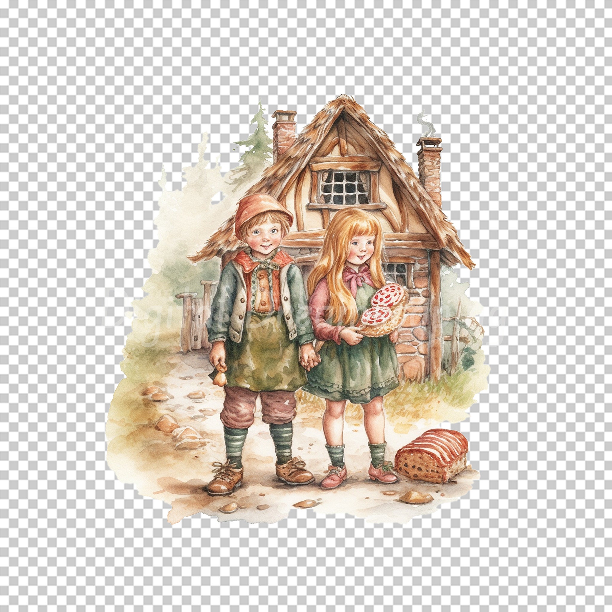 Fairy Tales and Fables Clipart Bundle 8x Detailed Watercolor Motifs PNG ...