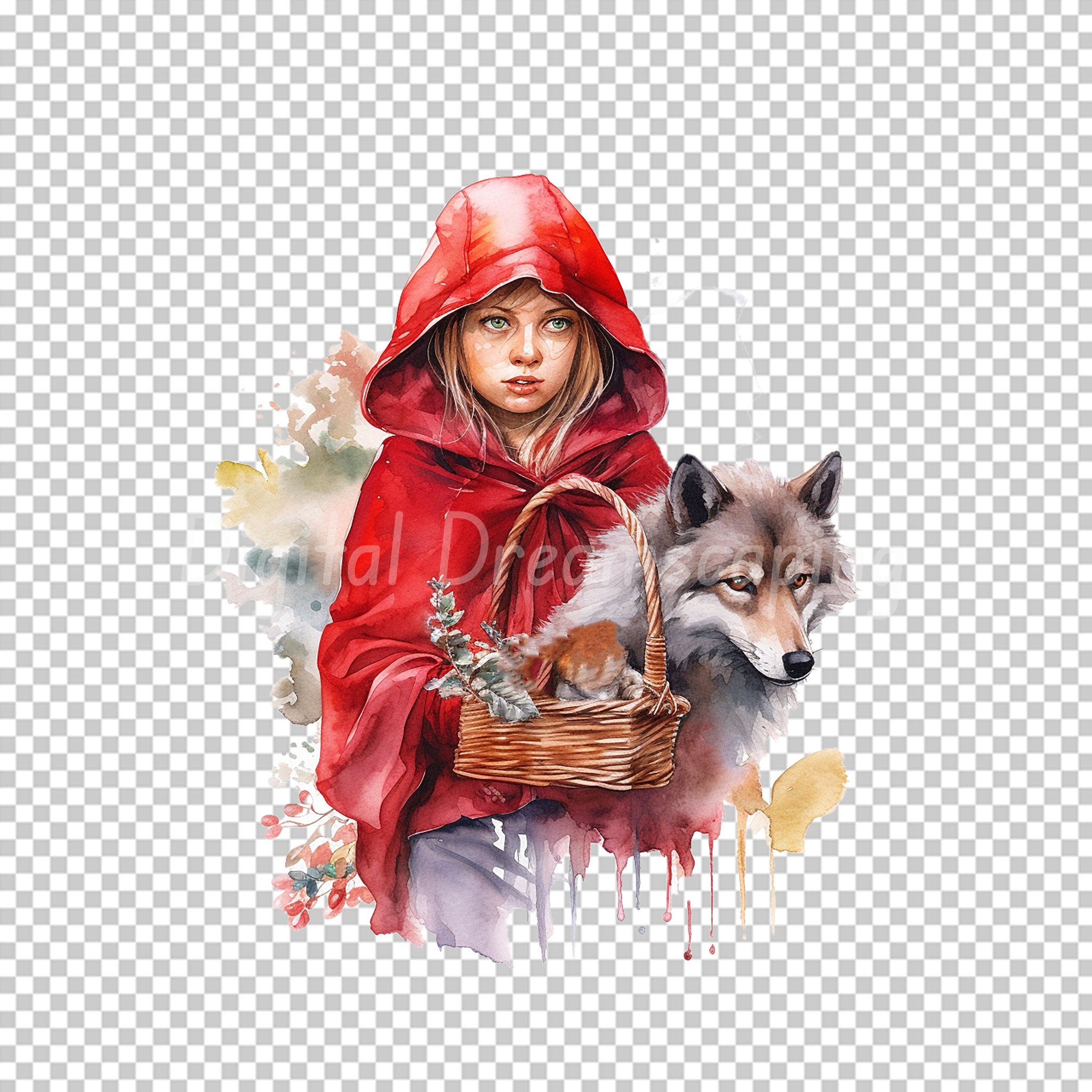 Fairy Tales and Fables Clipart Bundle 8x Detailed Watercolor Motifs PNG ...