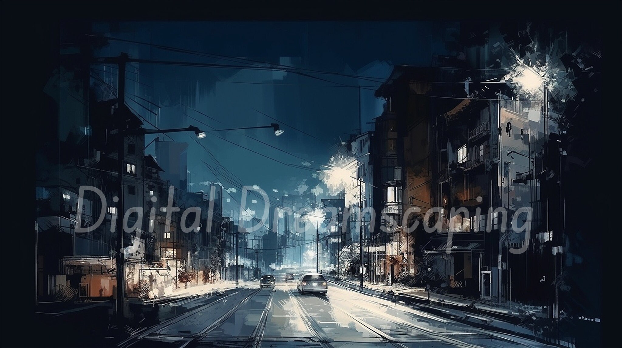 City at Night Motif Bundle 01 8x High Quality Watercolor - Etsy