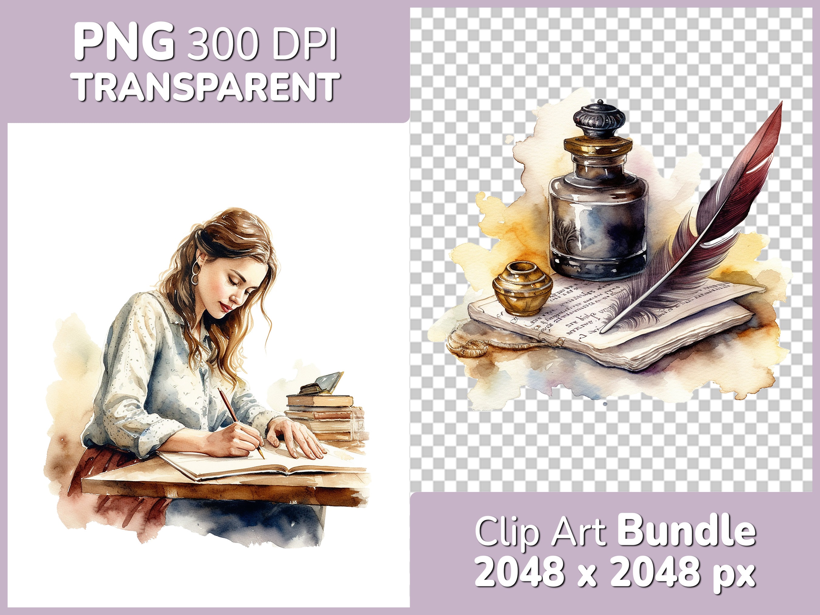 Author Writing A Book Clip Art