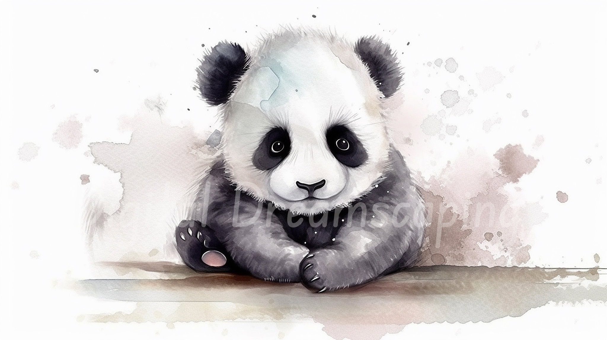 Cute Pandas Panda Bear Motif Bundle 01 8x High Quality Watercolor ...
