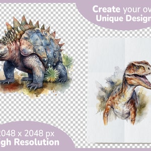 Dinosaur Clipart Bundle 12x PNG Images Transparent Background ...