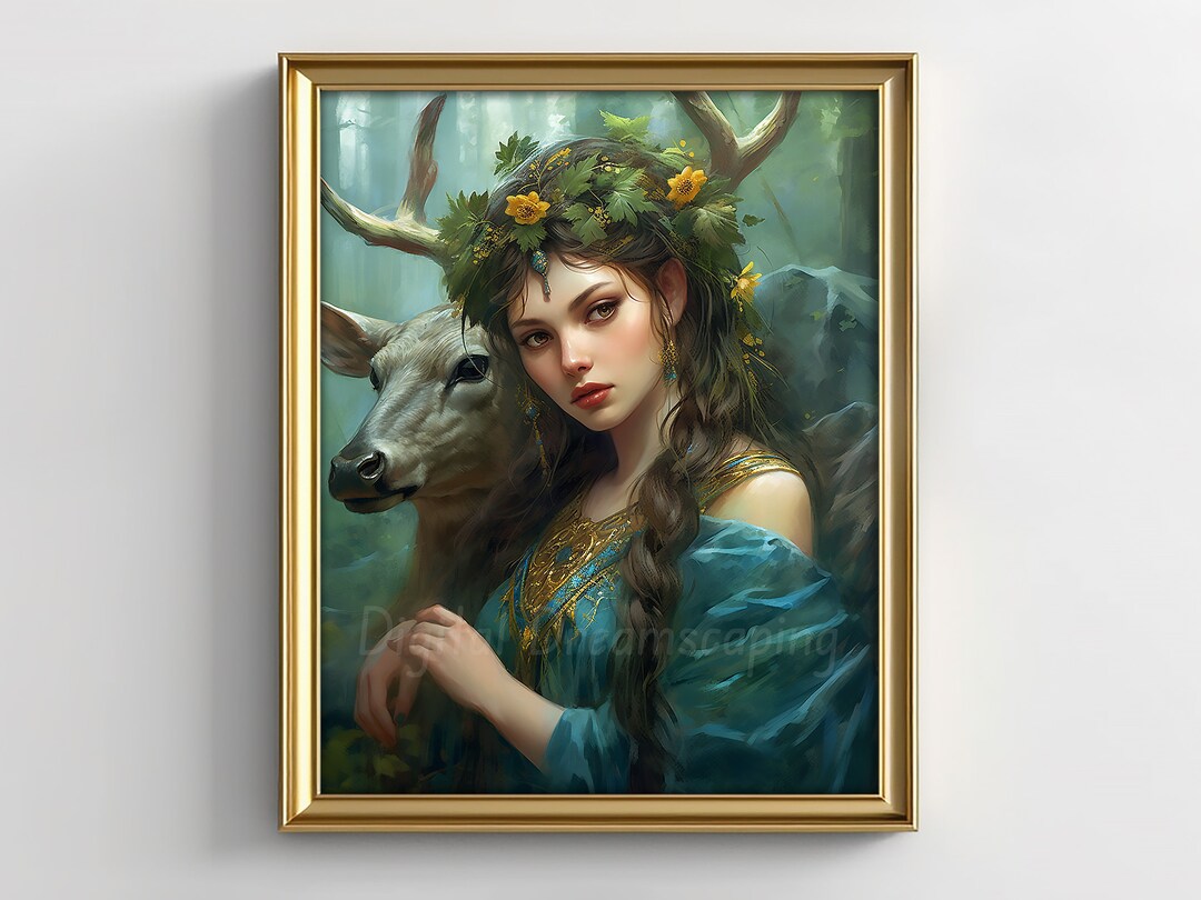 Wood Elf Fantasy Painting Digital Download, Poster, Art, Art Print ...