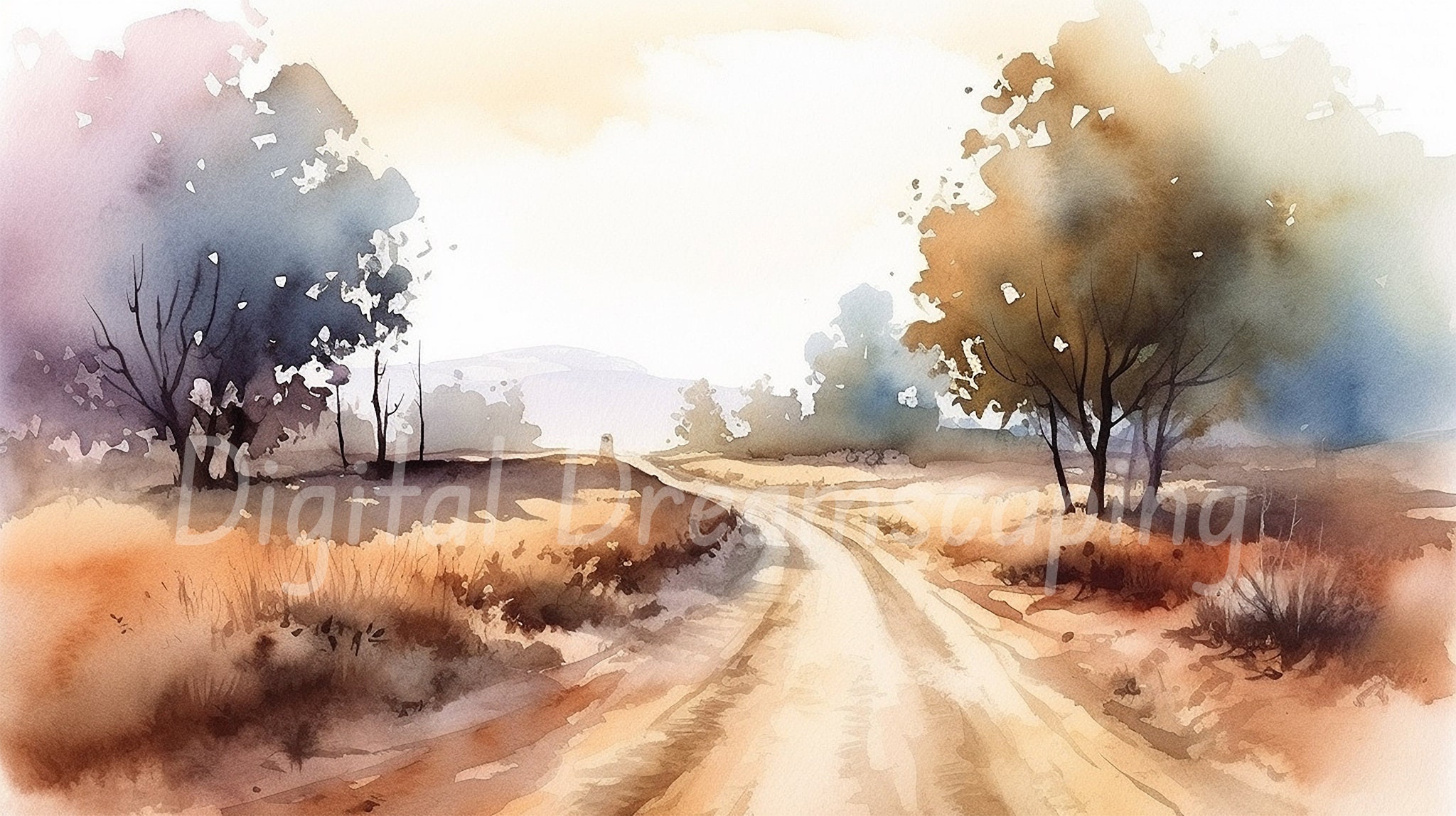 Dirt Road Way Motifs Bundle 01 8x High Quality Watercolor - Etsy