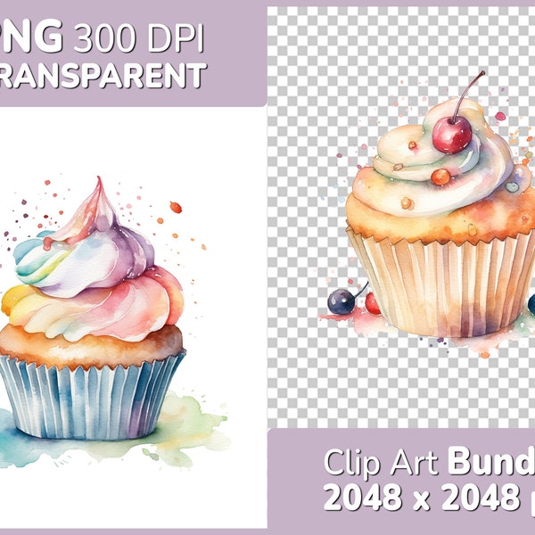 Muffin Clipart - Etsy