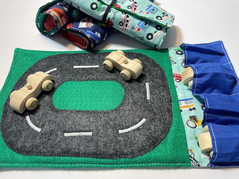 Take-along Car Track: Roll Up, Compact, Race Car Mat, Car Playscape ...