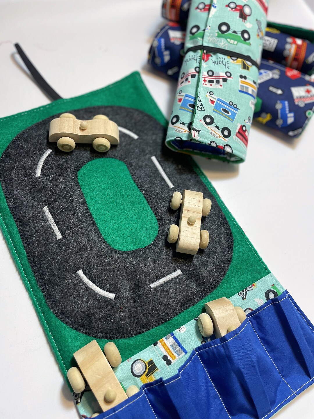 Take-along Car Track: Roll Up, Compact, Race Car Mat, Car Playscape ...