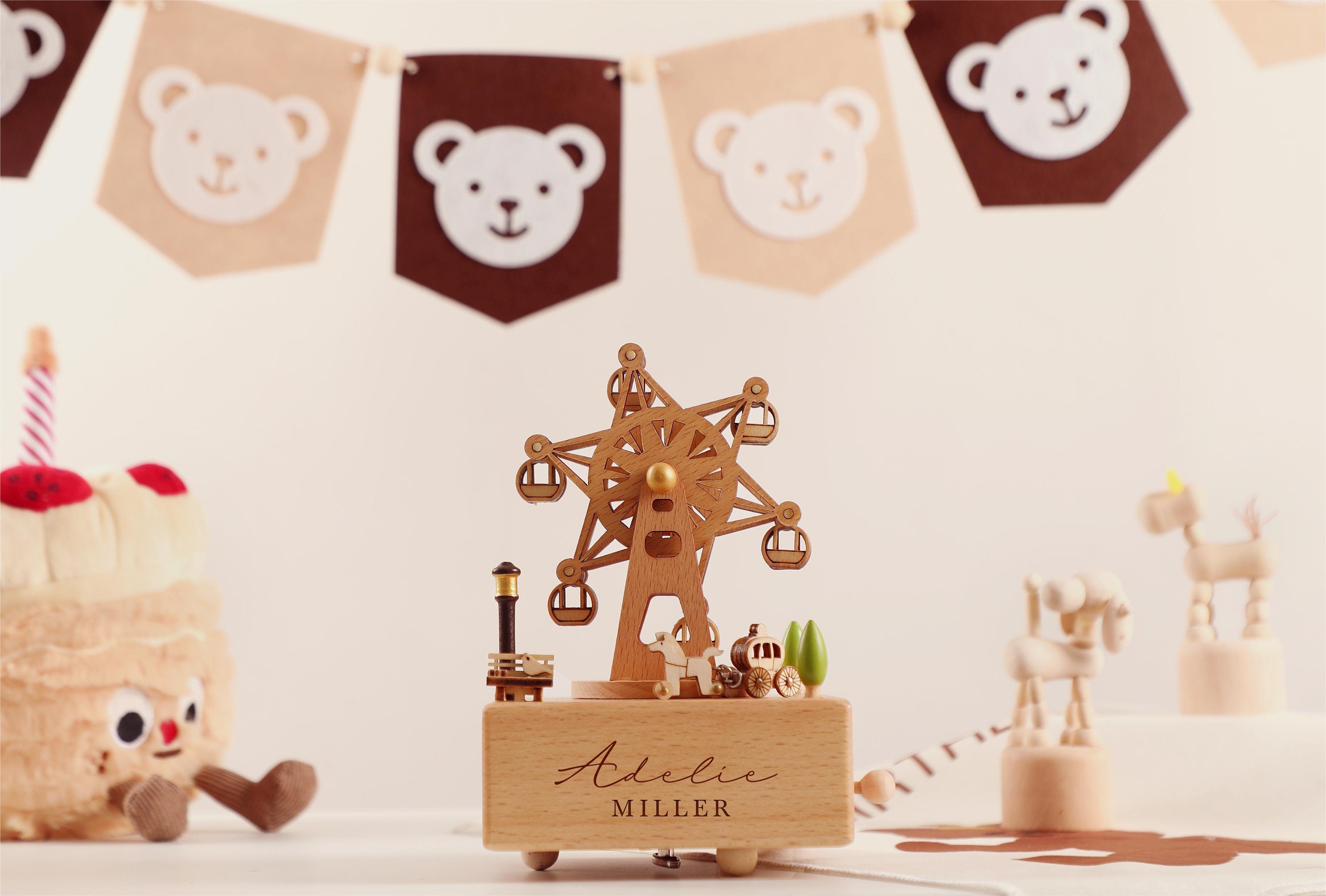 Ferris Wheel Birthday Music Box, Wooden Music Box, Custom Wooden ...