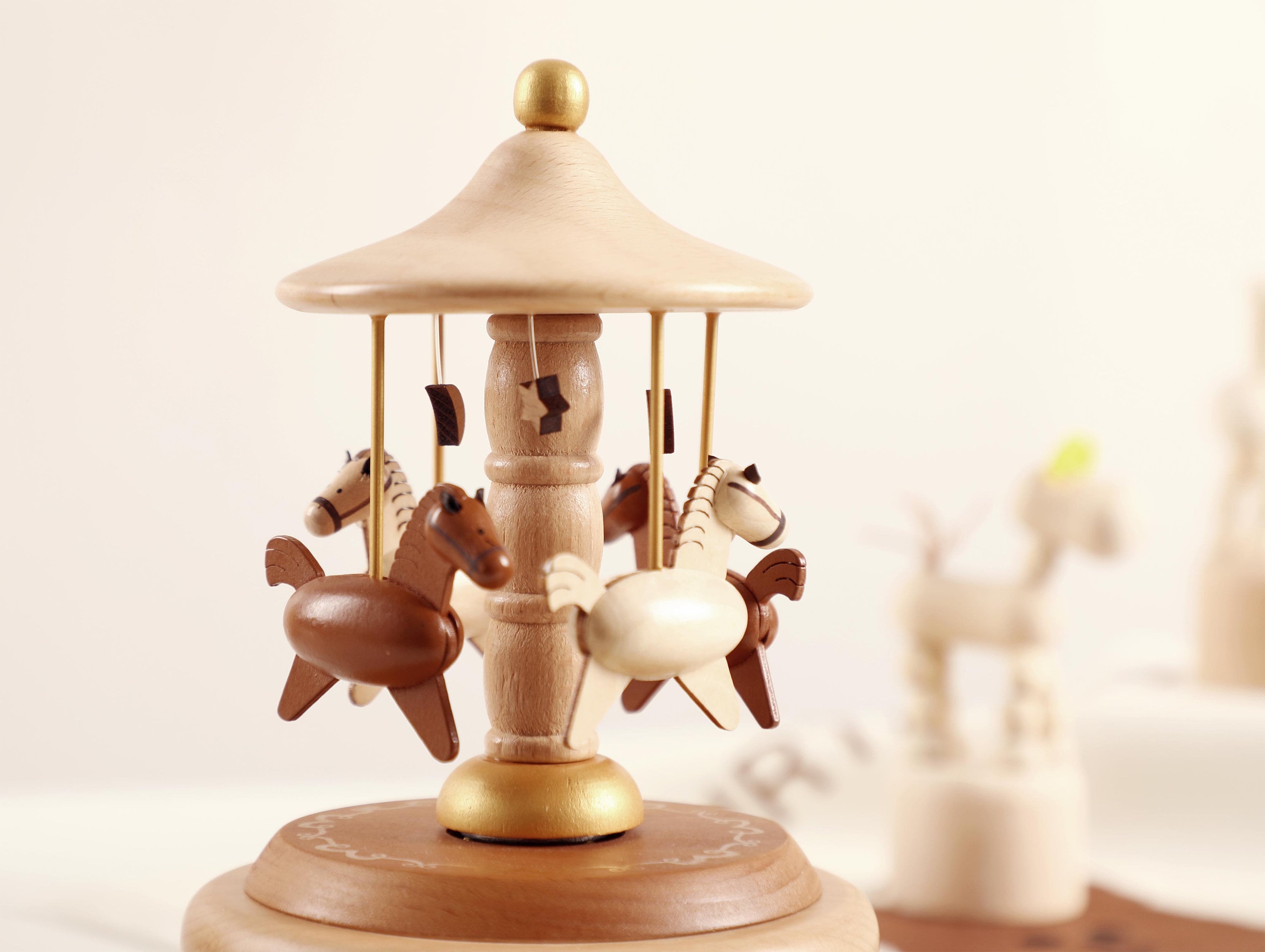 Custom Music Box, Musical Carousel, Handmade Personalized Wooden ...