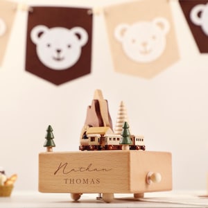 Wooden Music Box, Custom Wooden Handmade Music Box, Train Birthday ...