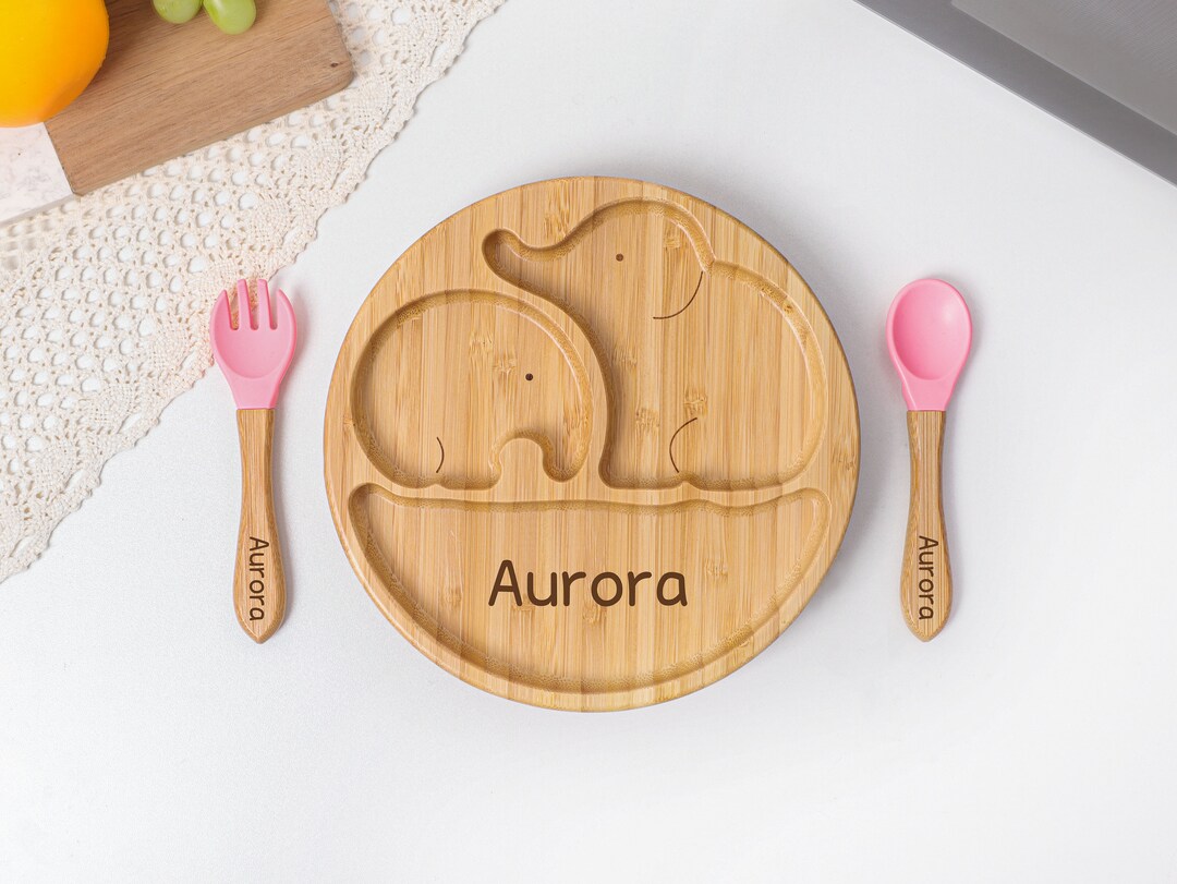 Personalized Baby Plate, Personalized Bamboo Plate Suction Cup ...