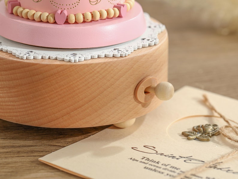 Ballet Girl Cake Birthday Music Box, Wooden Music Box, Custom Wooden ...