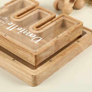 Wooden Alphabet Bank, Personalize Wooden Letter Piggy Bank, Custom ...