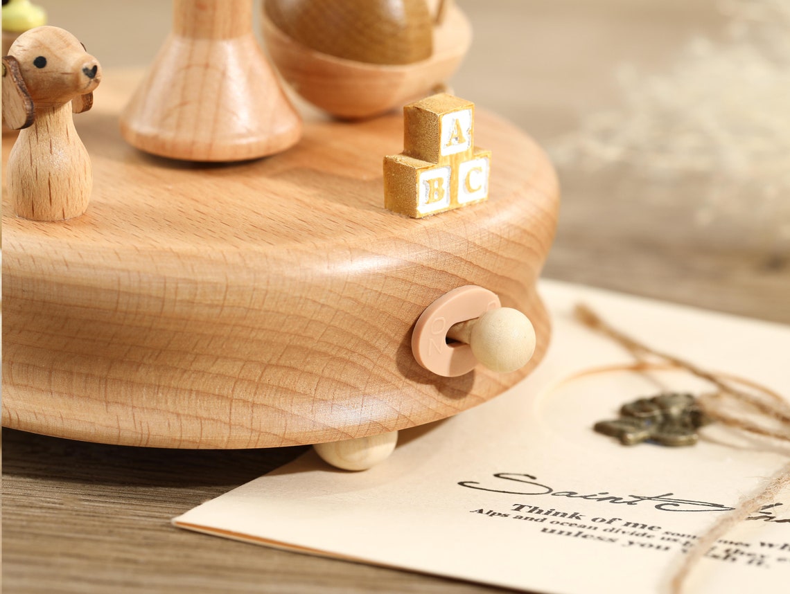 Puppy Paradise Music Box, Wooden Music Box, Custom Wooden Handmade ...