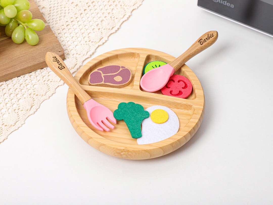 Personalized Bamboo Plate Suction Cup, Personalized Baby Plate ...