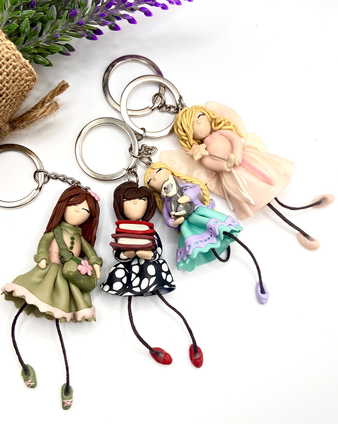 Doll Keychain, Fairy Doll , Key Ring,dolls With Dangly Legs, Cute ...