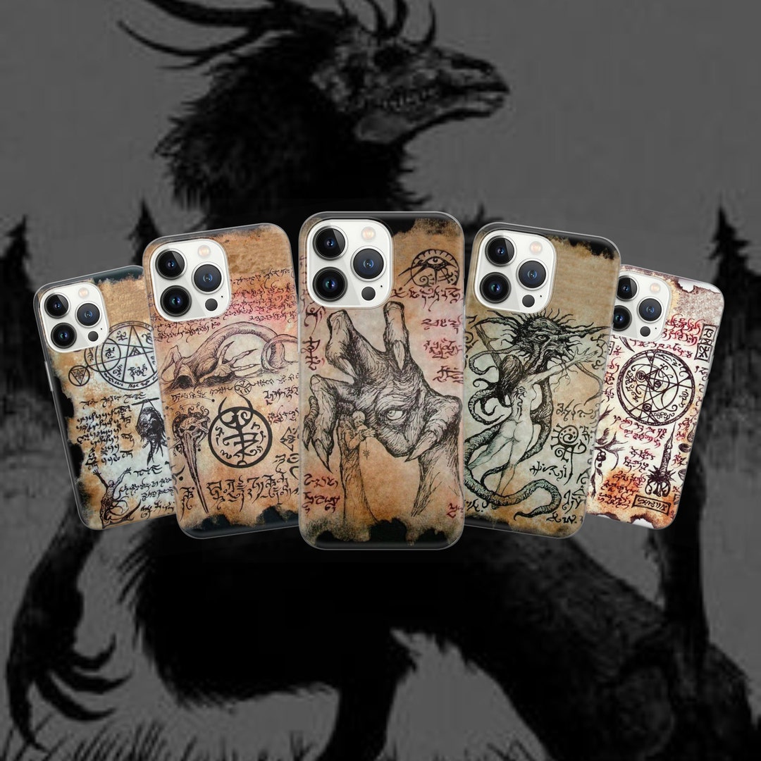 Necronomicon Phone Demon Cover for Pixel 7 6A, iPhone 14 13 12 Pro 11 ...