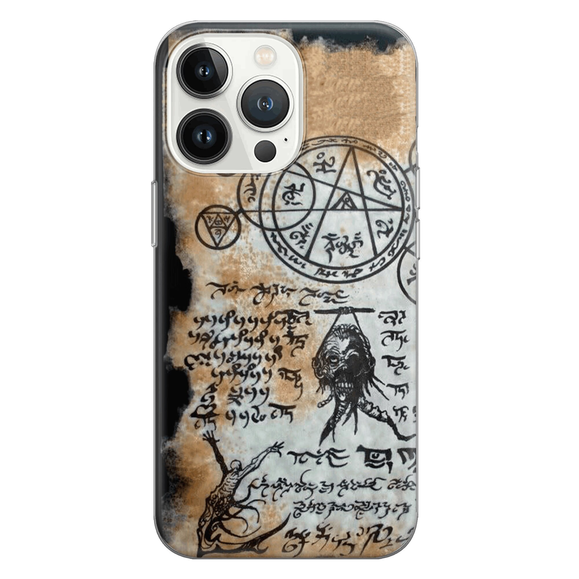 Necronomicon Phone Demon Cover for Pixel 7 6A, iPhone 14 13 12 Pro 11 ...