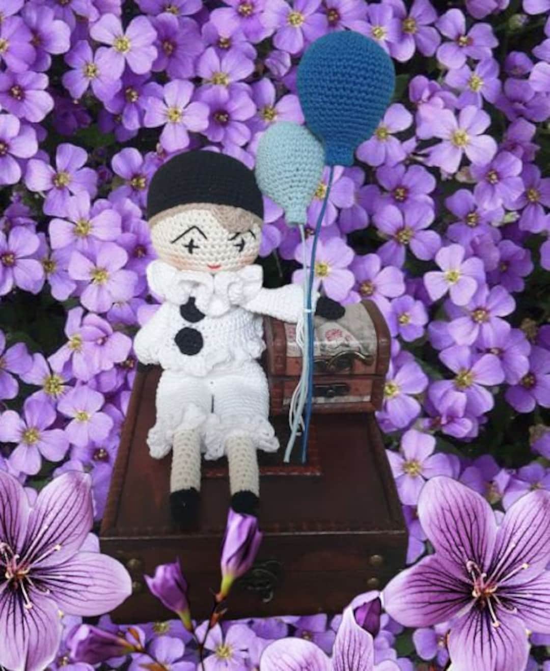 Pierrot, Amigurumi, Cuddly Toy, Child, Doll, Toy, Cotton, - Etsy