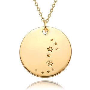 Astrology Pendant 18K Gold Plated Necklace - Etsy