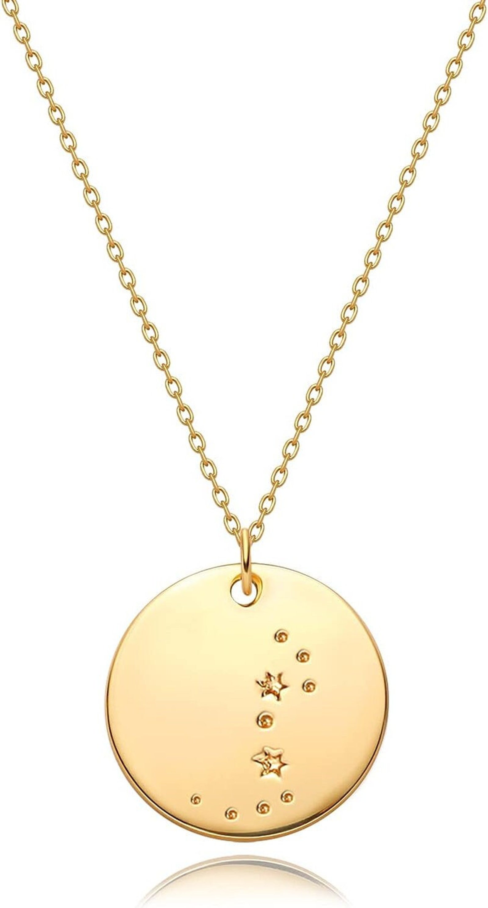 Astrology Pendant 18K Gold Plated Necklace - Etsy
