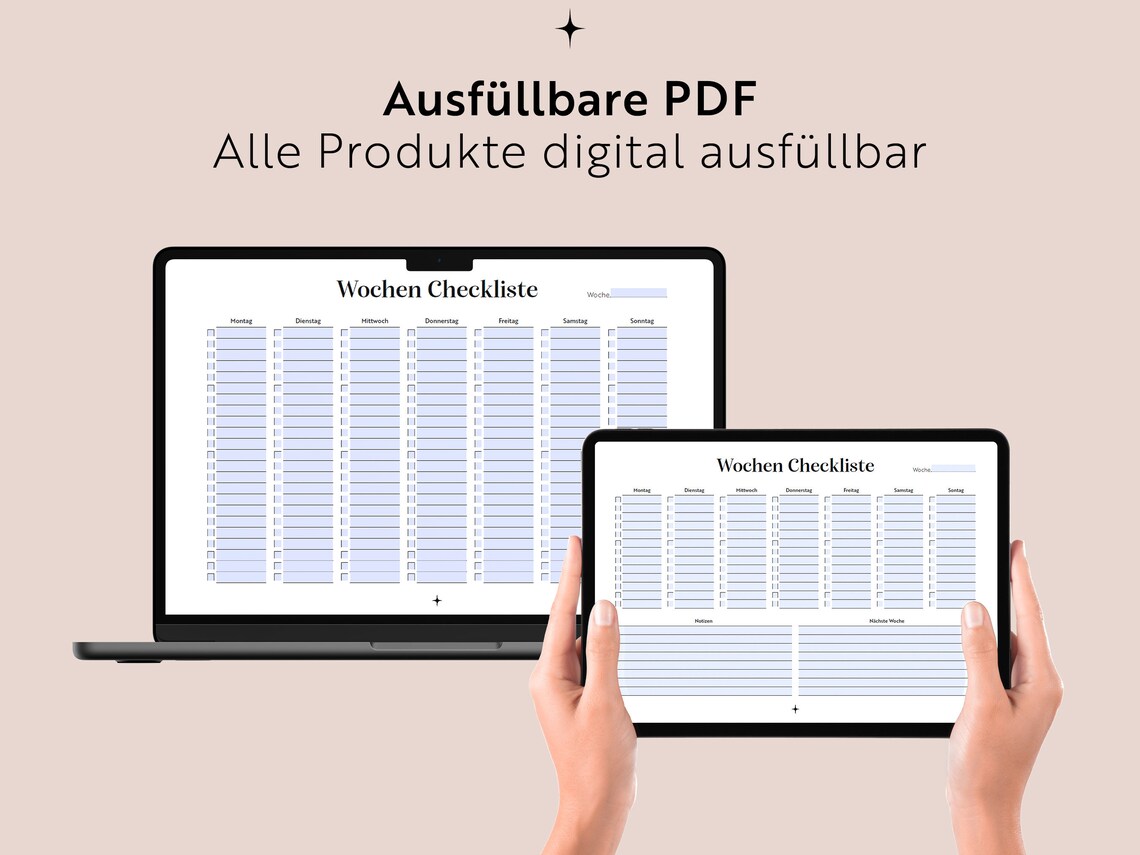 Weekly Checklist | A3/a4/a5/fillable PDF | Weekly to Dos | Work Planner ...