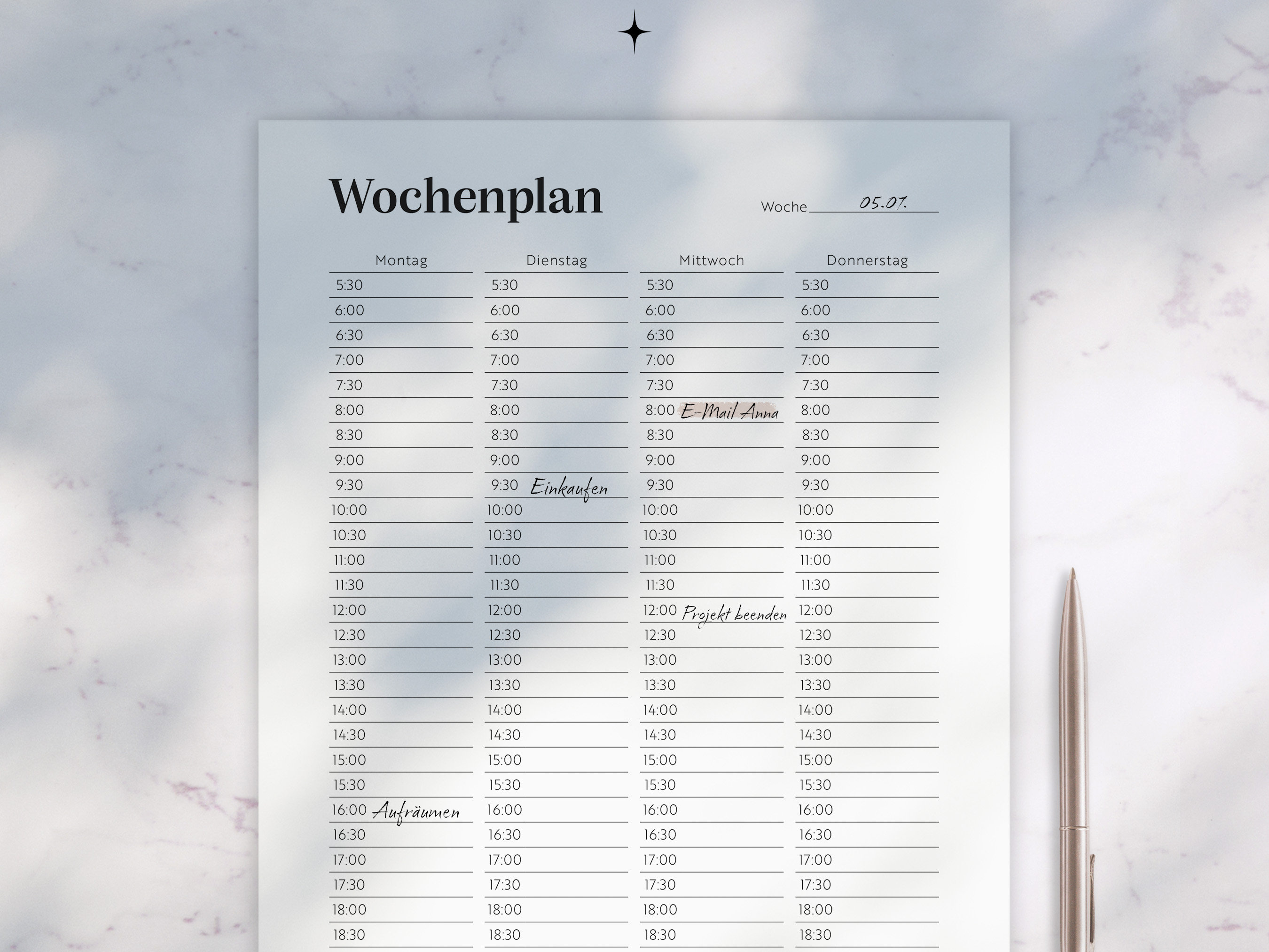 Weekly Planner to Print | Half Hourly | to Dos & Notes | A3/a4/a5 ...