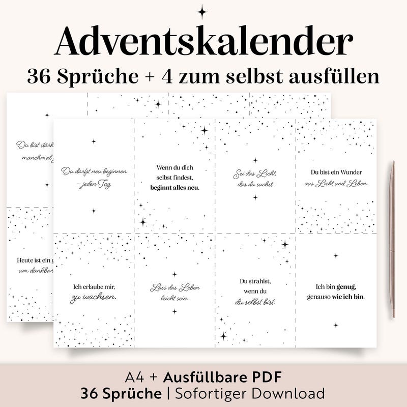 Adventskalender Sprüche Zum Ausdrucken Pdf