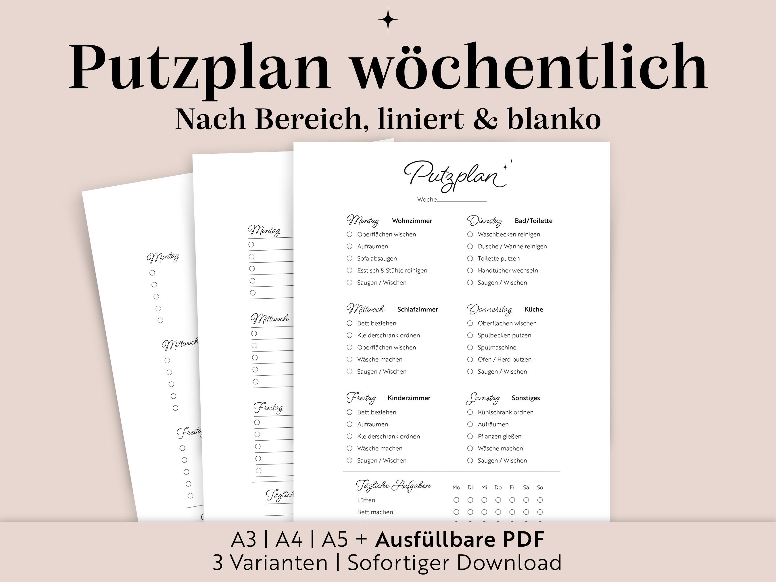 Wochen Putzplan Vorlage Pdf