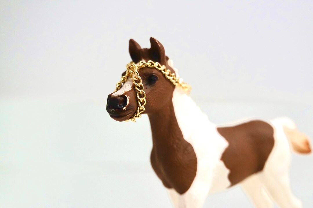 Schleich Foal Gold Chain Headpiece - Etsy