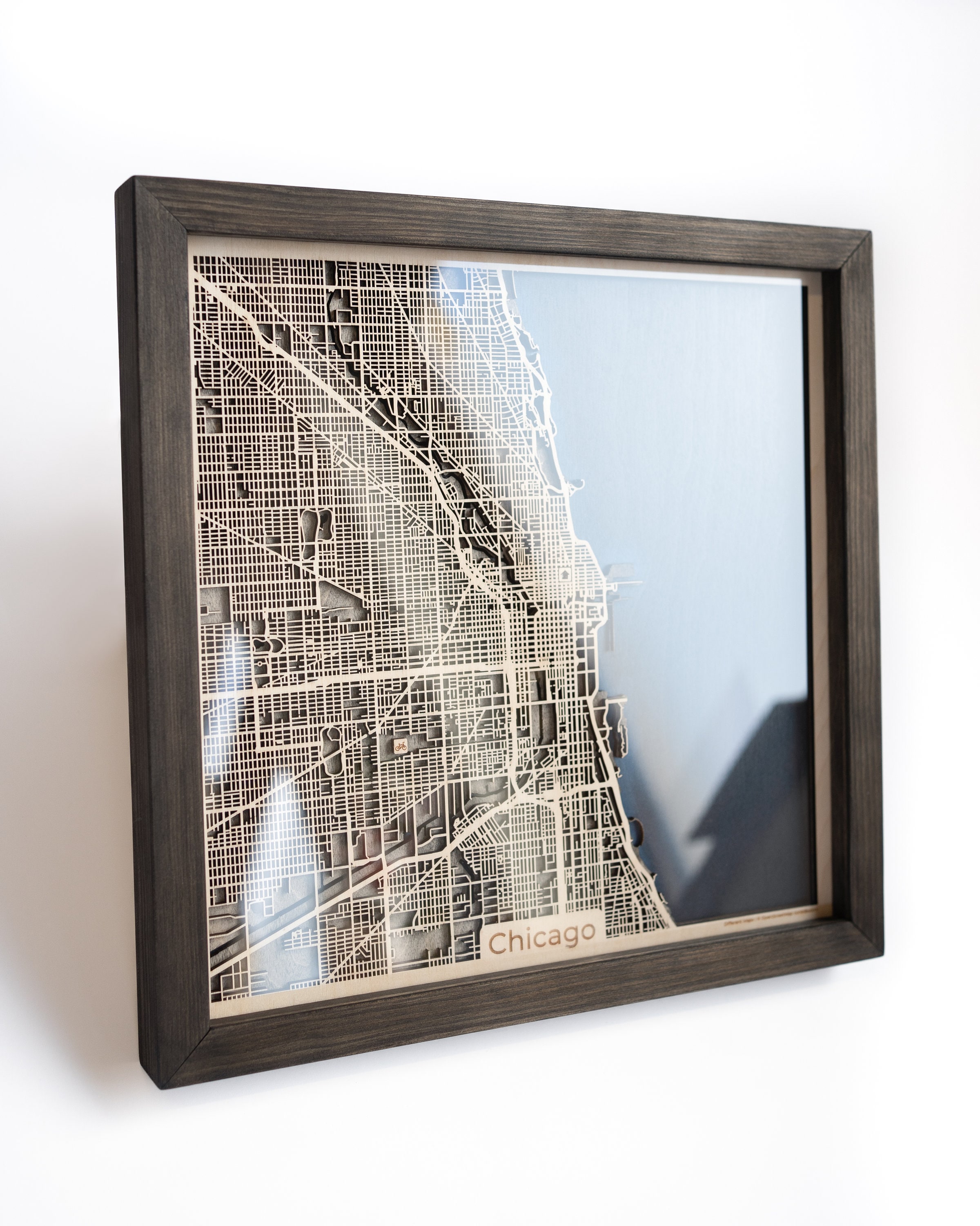 Chicago Art | Custom City Wooden Map | Personalized Birthday Gift - Etsy
