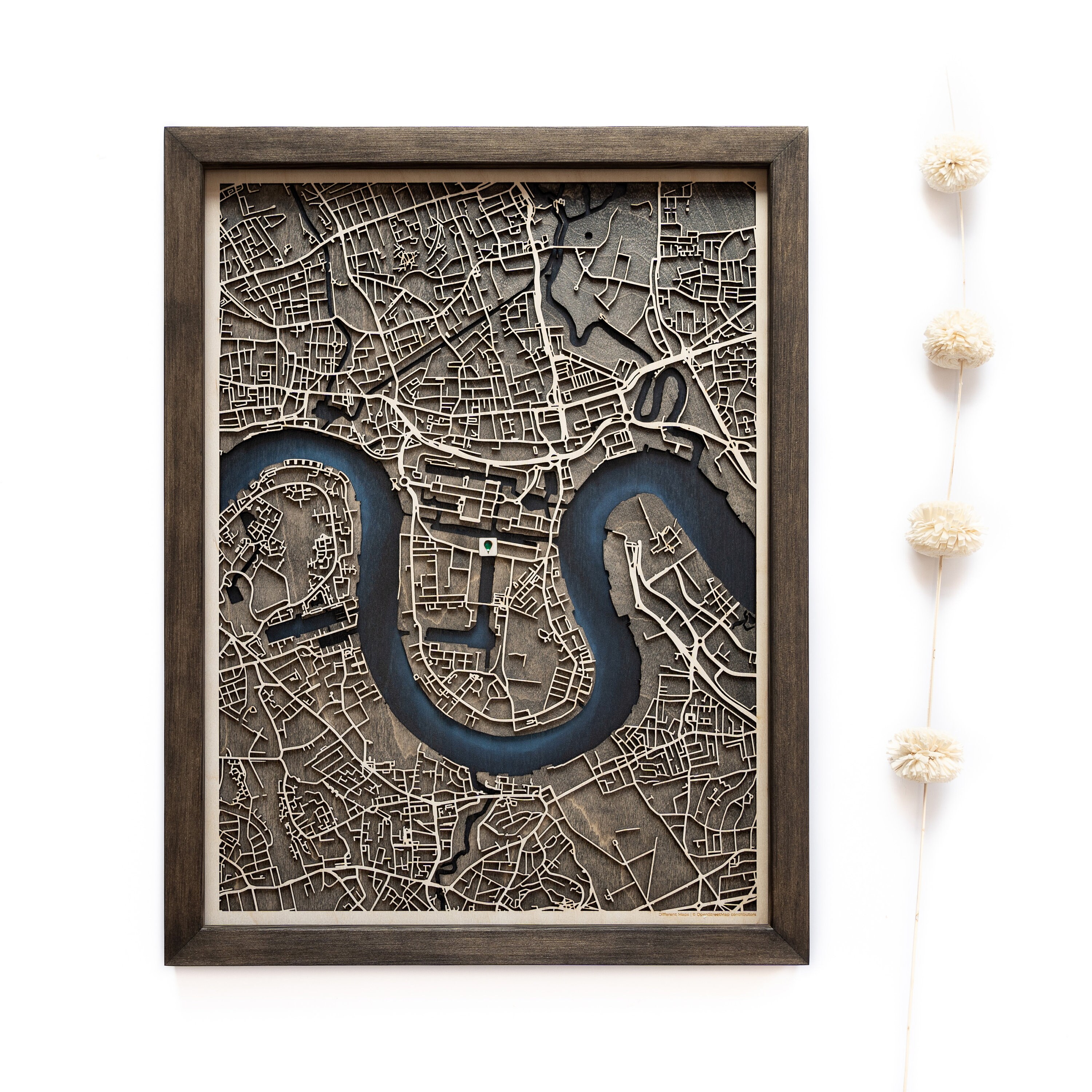 London Wood Map Handmade Custom Wall Art Personalized City Map - Etsy