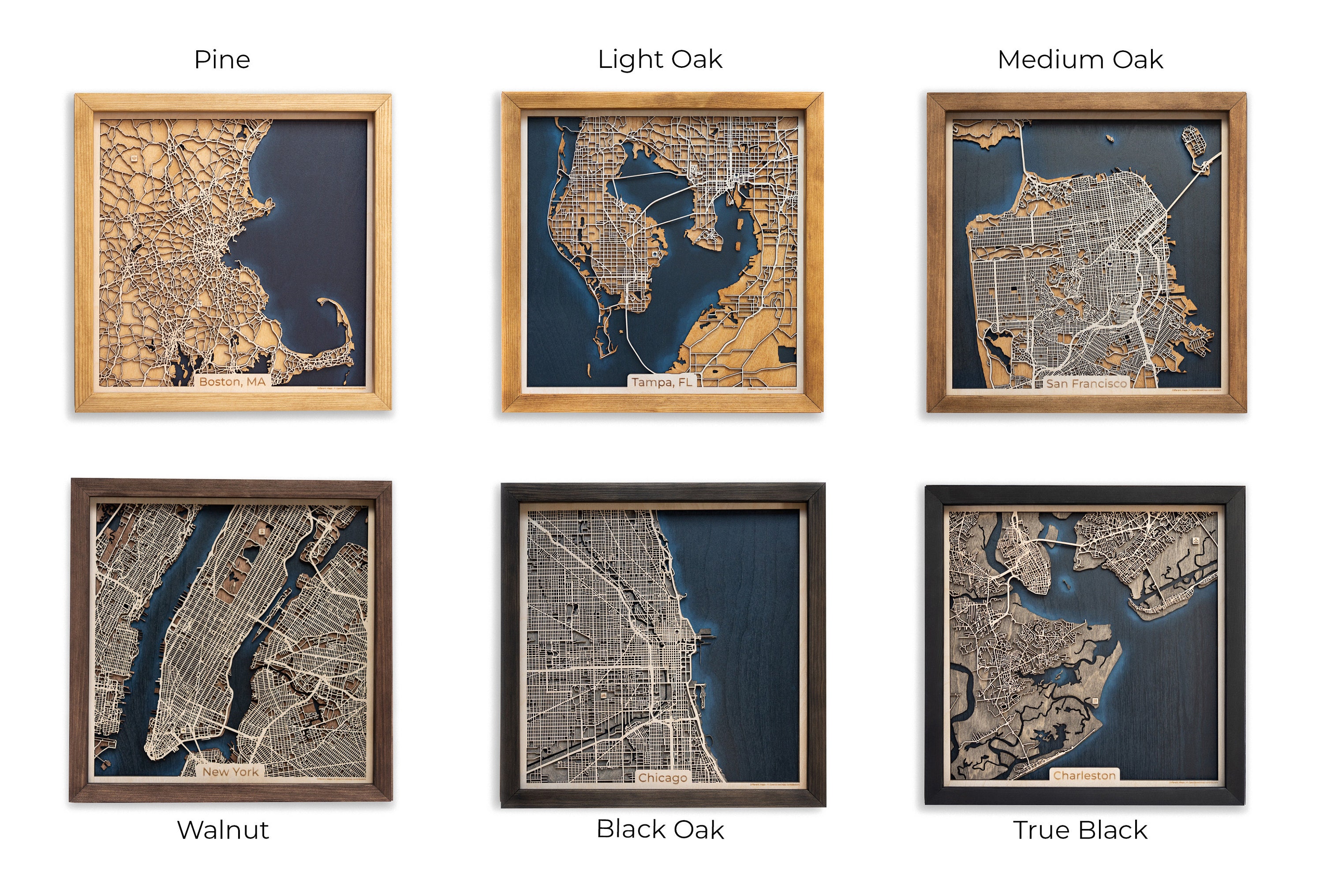 Chicago Art | Custom City Wooden Map | Personalized Birthday Gift - Etsy