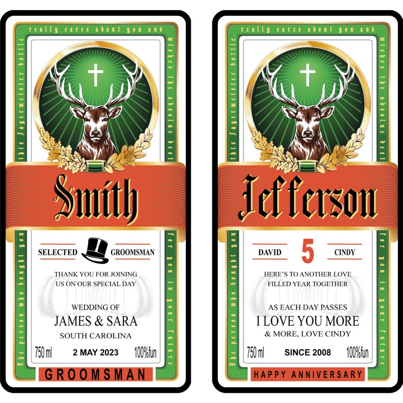 Custom Jagermeister Personalized Label, Print on Demand, Best Alcohol ...