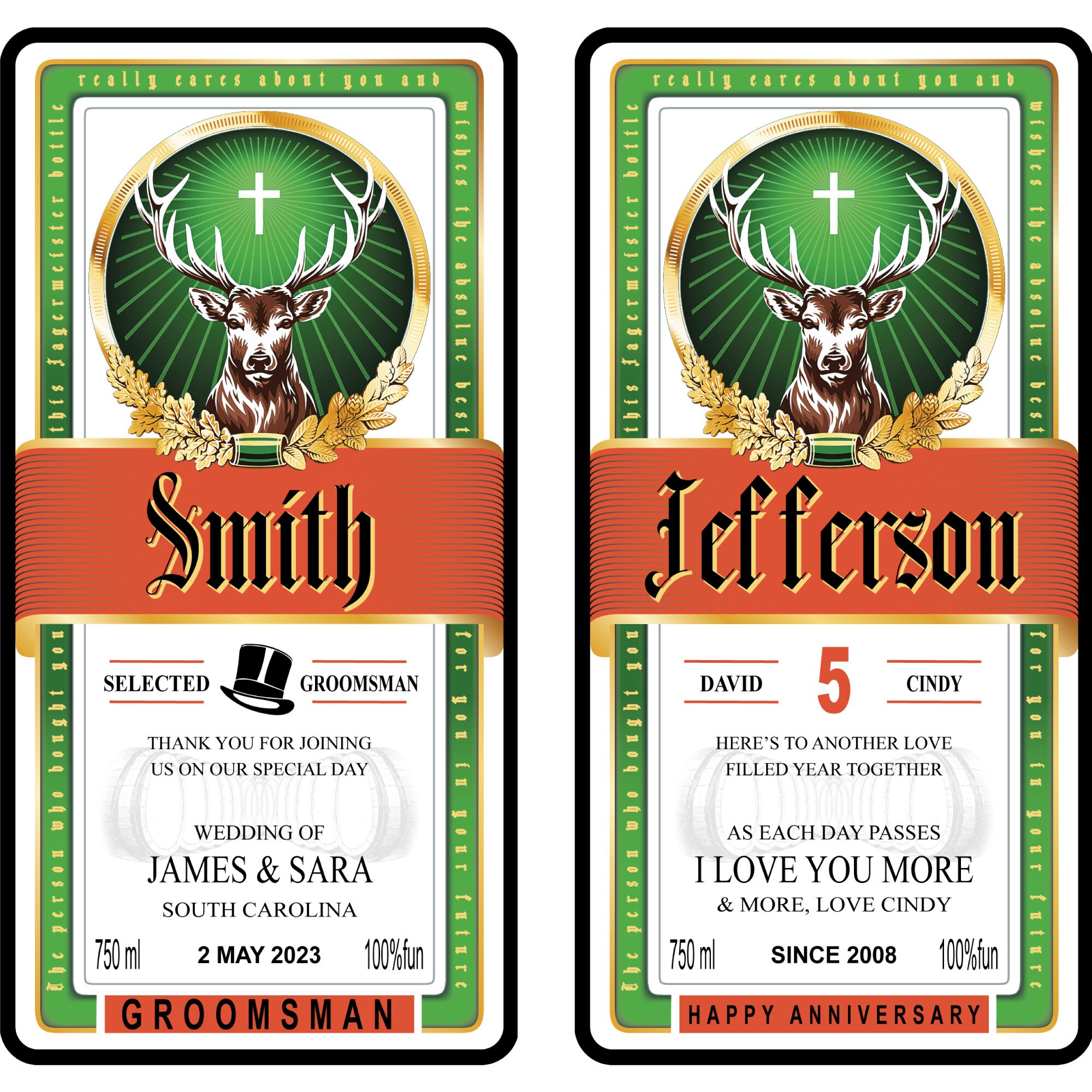 Custom Jagermeister Personalized Label, Print on Demand, Best Alcohol ...