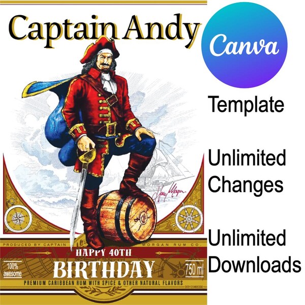 Captain Morgan - Etsy
