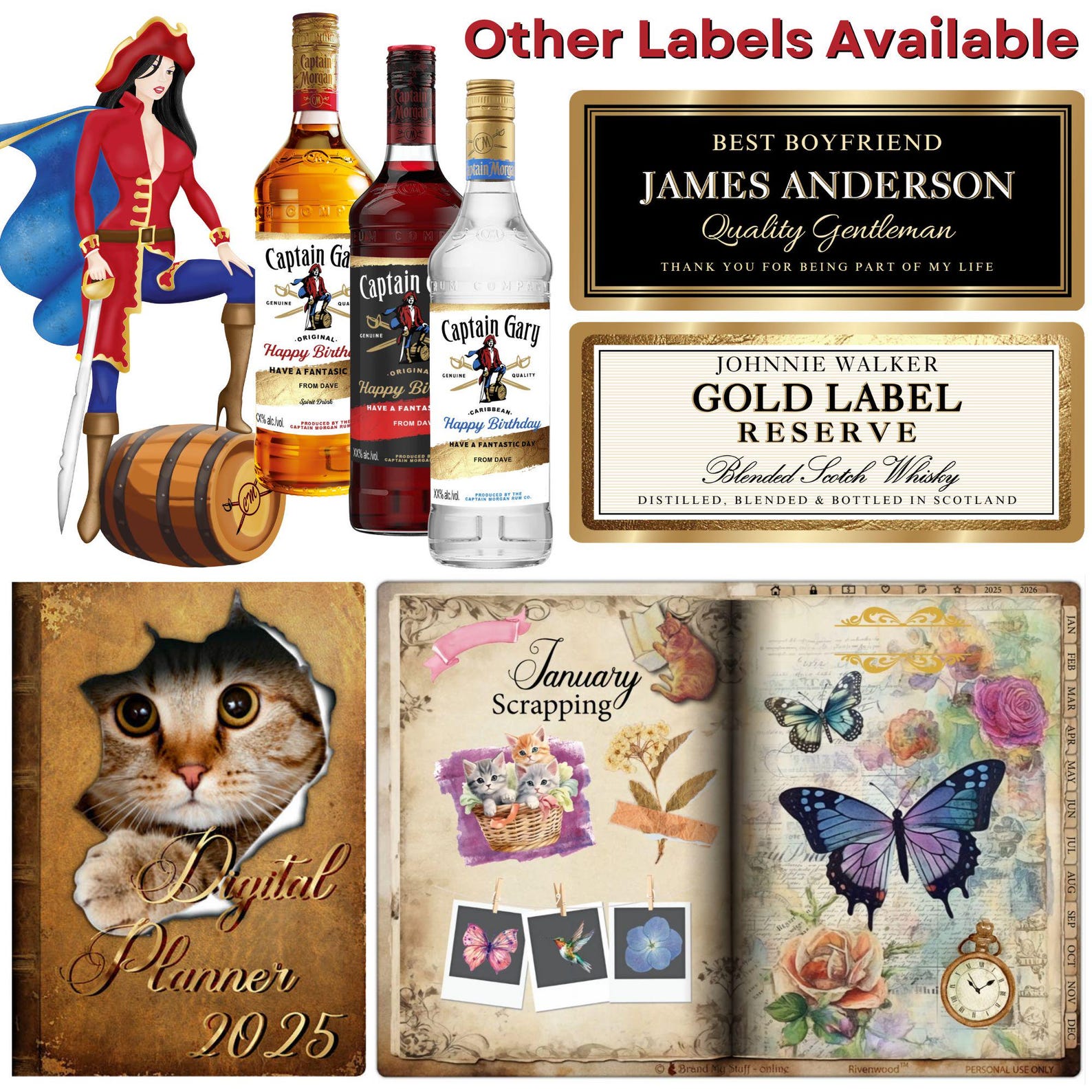 Captain Morgan Tumbler Sublimation Design: Custom Canva Template ...