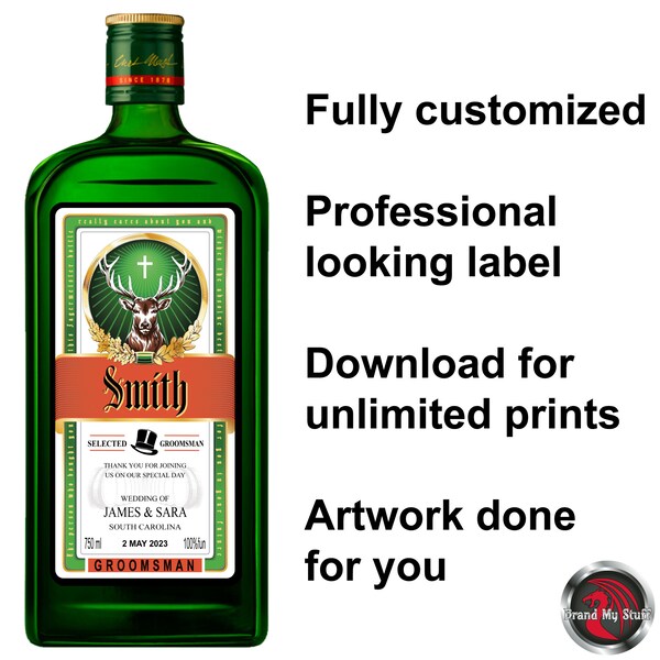 Alcohol Label - Etsy
