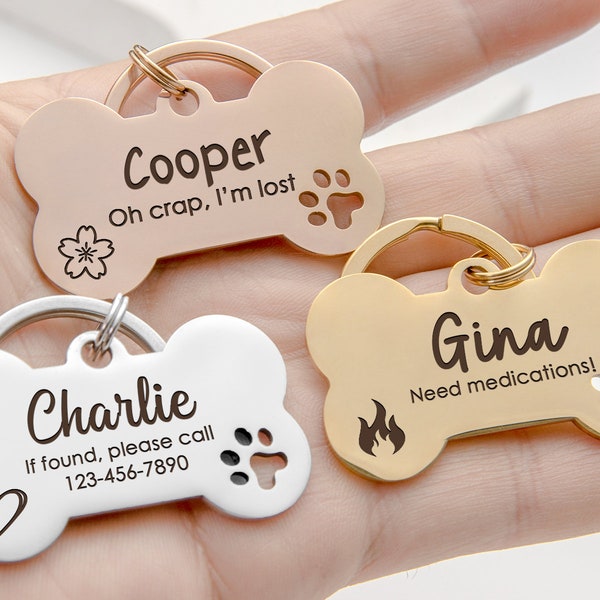 Dog Collar Tags - Etsy