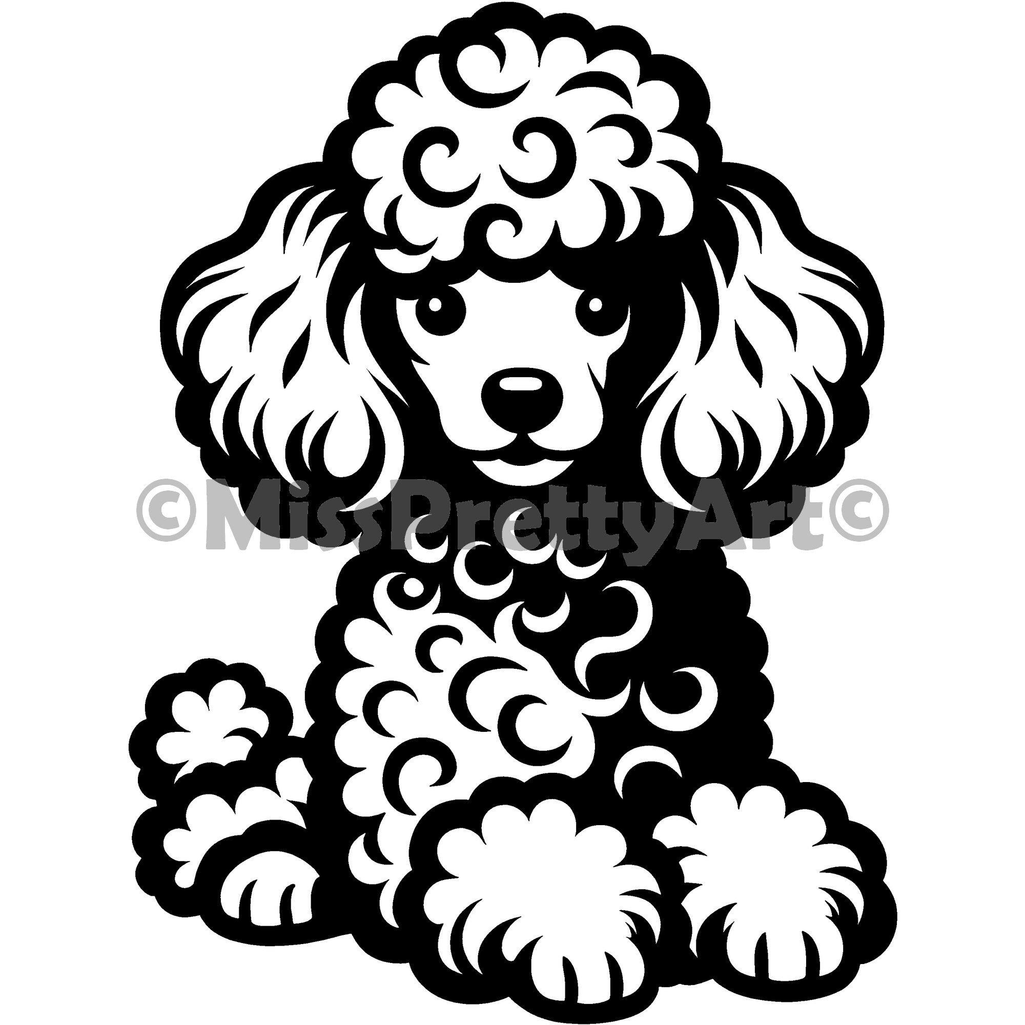 Peeking Cute Poodle Dog Svg , Dxf, Png, Eps High Quality Design Instant ...
