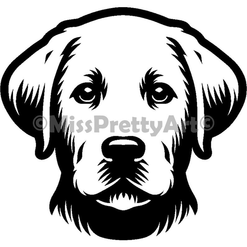 Labrador Retriever Dog Face Art Svg , Dxf, Png, Eps High Quality Design ...
