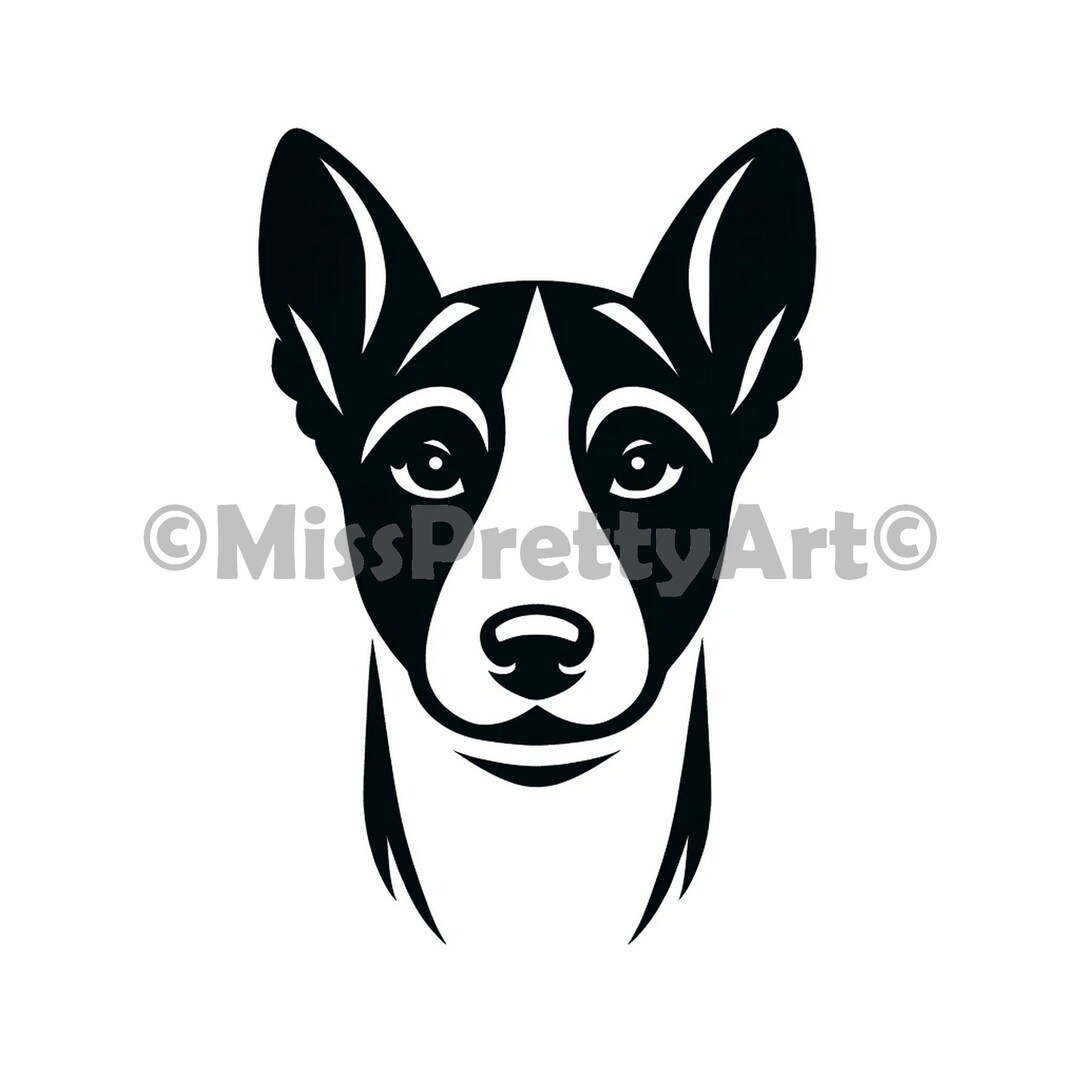 Basenji Dog Head Svg , Dxf, Png, Eps High Quality Design Instant ...
