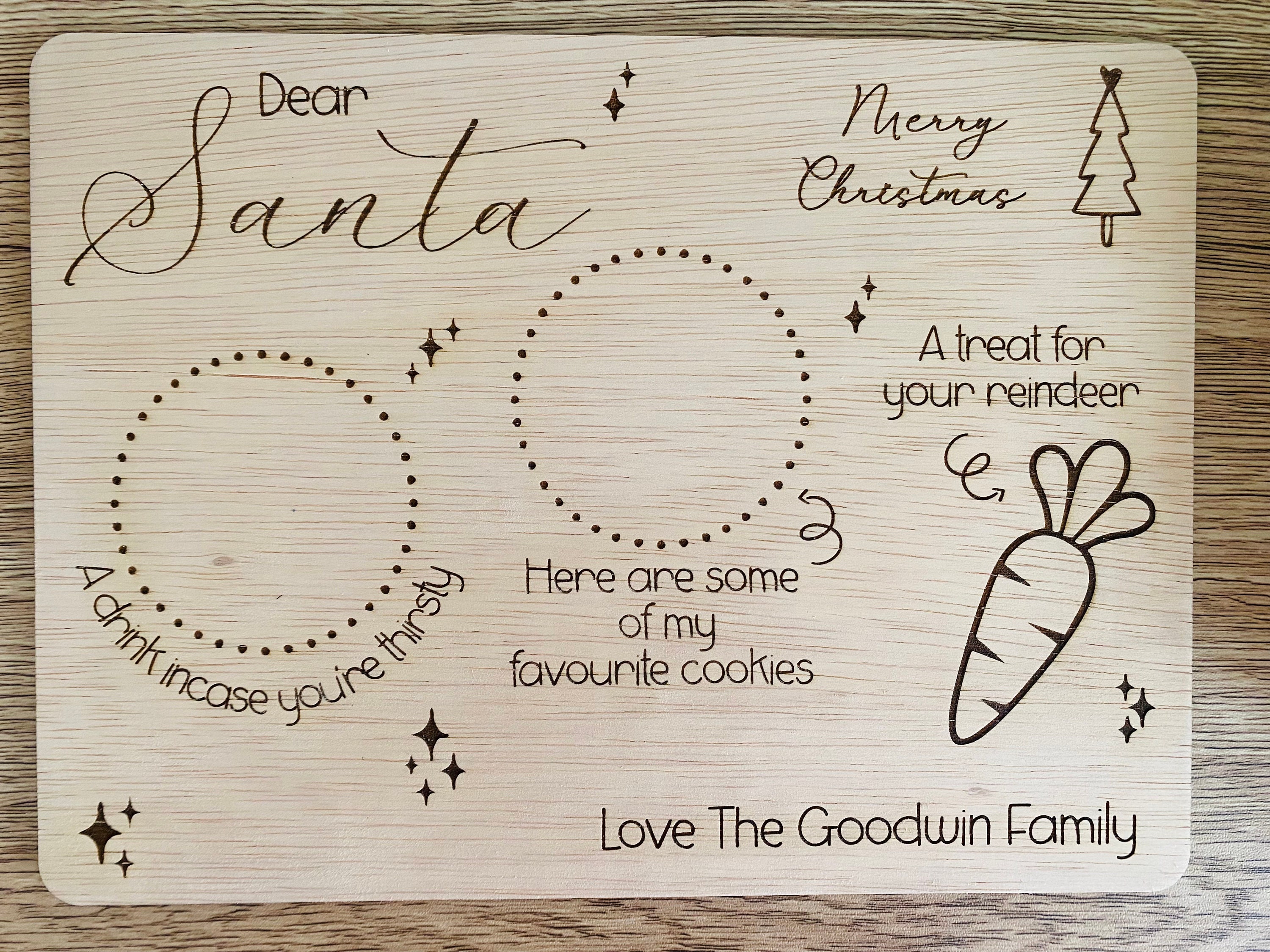 Personalised Christmas Santa Board - Etsy Australia