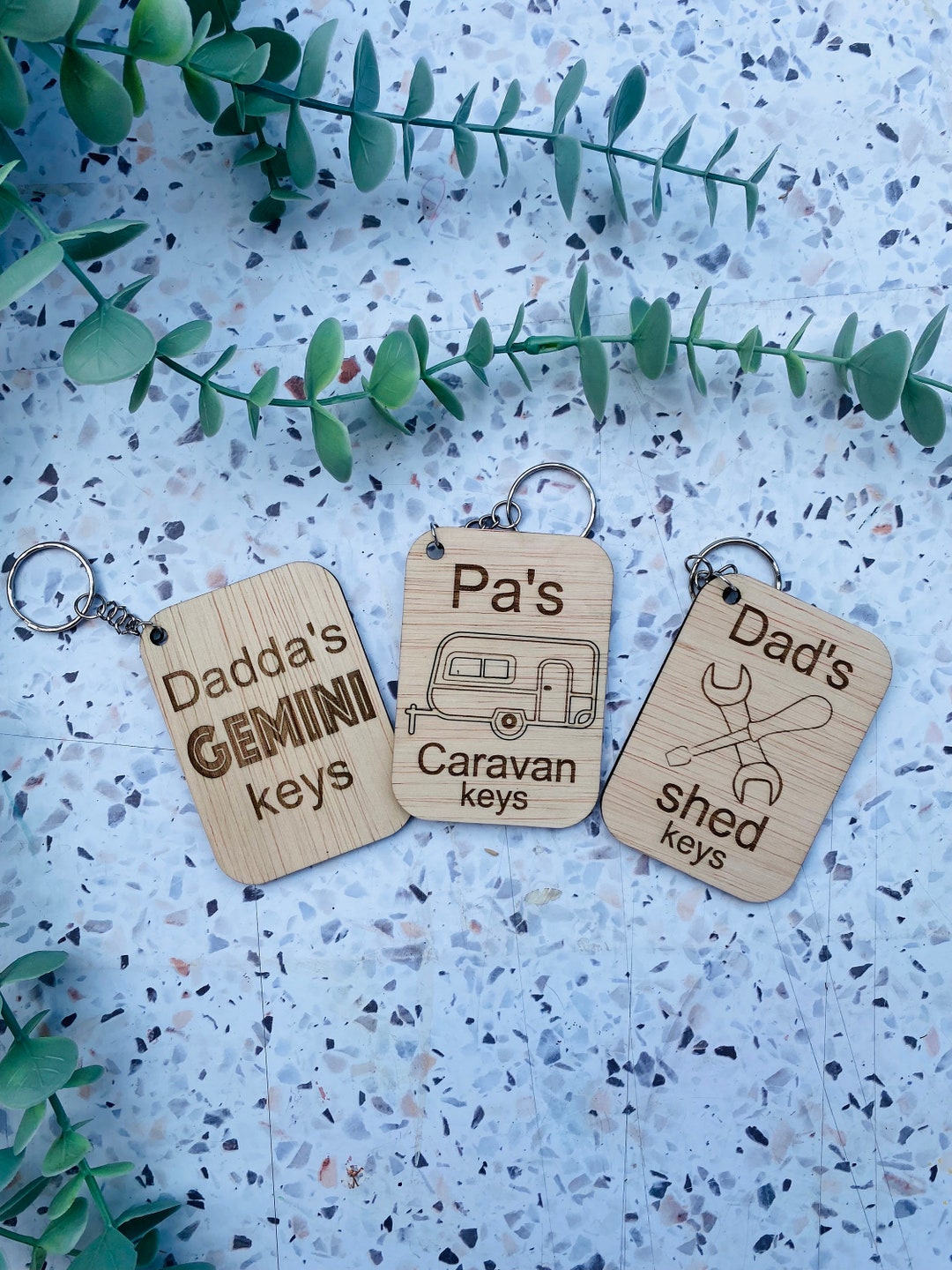 Fathers Day Personalised Extra Large Key Rings - Etsy